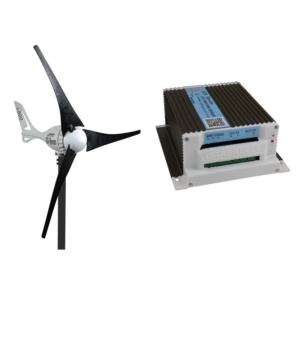 Kit i-500W 12V/24V Wind Turbine Wind Generator & Hybrid Charge Control ...